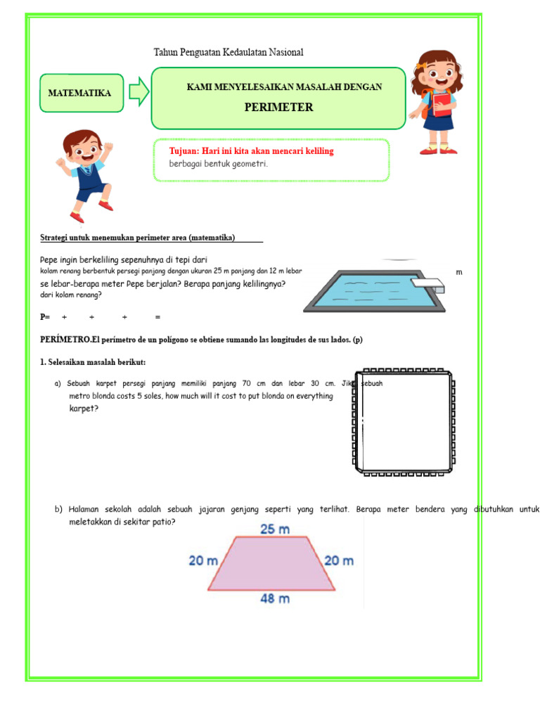 Menghitung Keliling Berbagai Bentuk Geometri | PDF