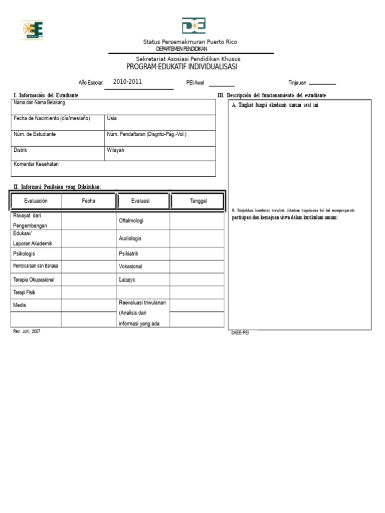 Format Pei Di Ms Word | PDF