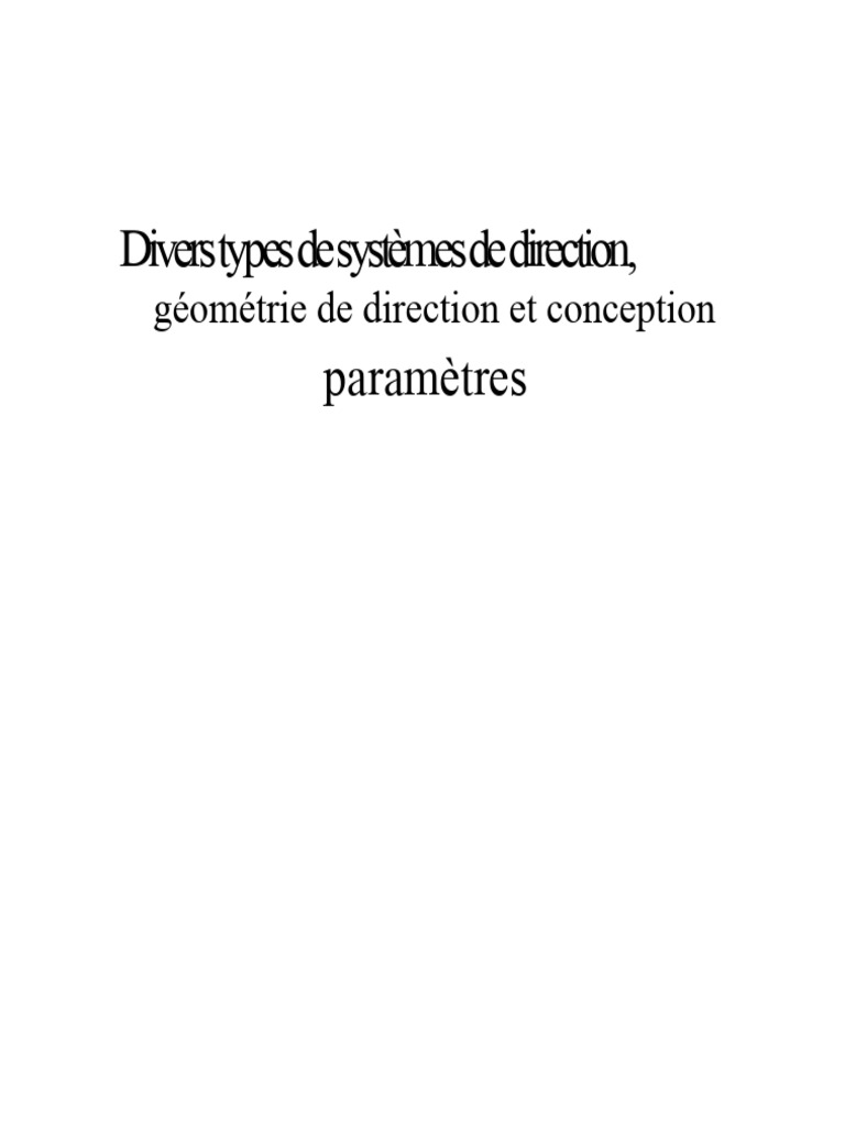 Systèmes et géométrie de direction auto | PDF | Ingénierie mécanique ...