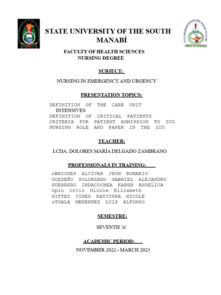 emergency and urgent report | PDF | Shock (Circulatory) | Intensive ...