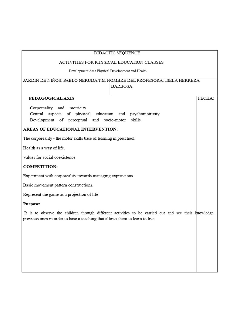 DIDACTIC SEQUENCE Diagnosis | PDF | Neuroscience | Cognition