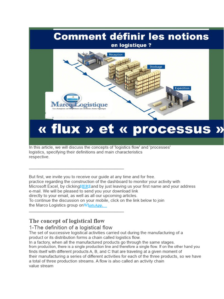 Understanding Logistics Flow and Processes | PDF | Logistics | Lean ...