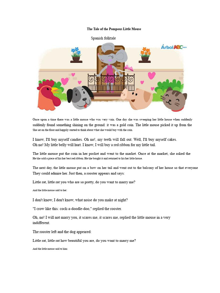 The Tale of The Conceited Little Mouse PDF | PDF | Fairy Tales | Folklore