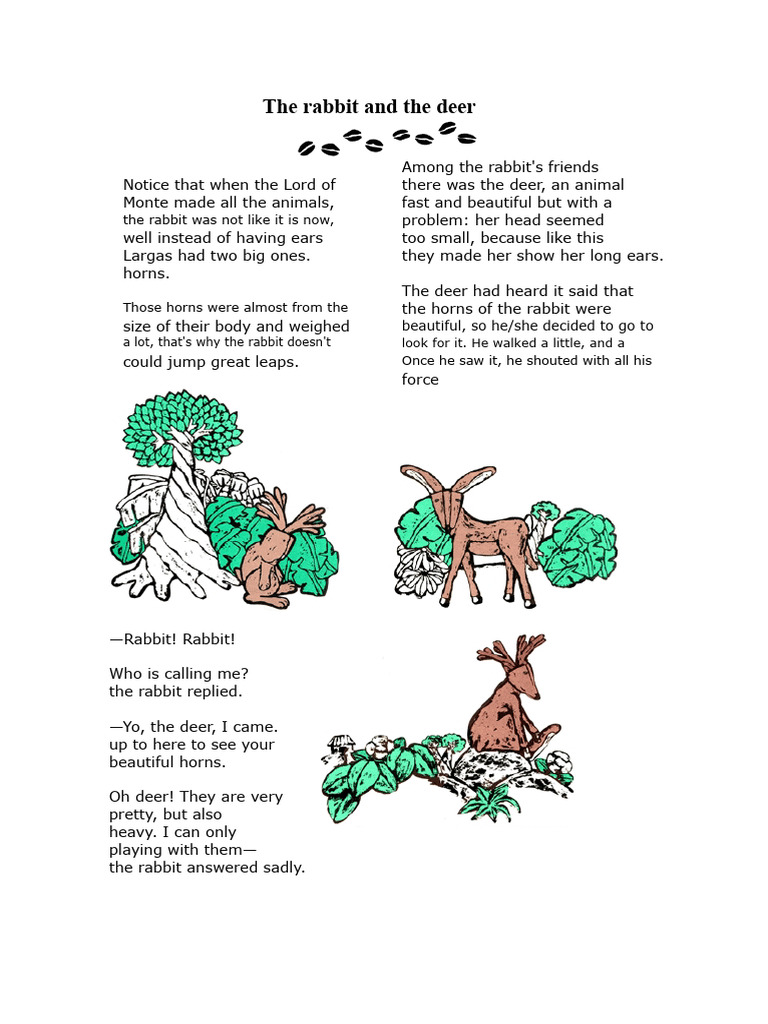 The Rabbit and The Deer Legend | PDF | Deer