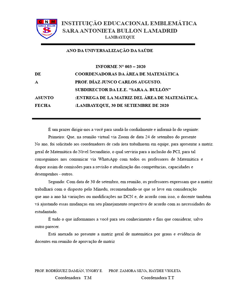 Matriz de Inglês 2 Série 2020 Com Evidência | PDF | Informação ...