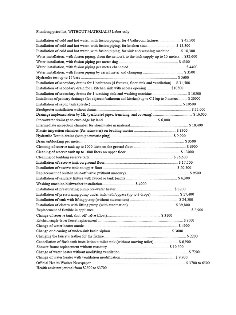 Plumbing Price List May 2022 | PDF | Plumbing | Sink