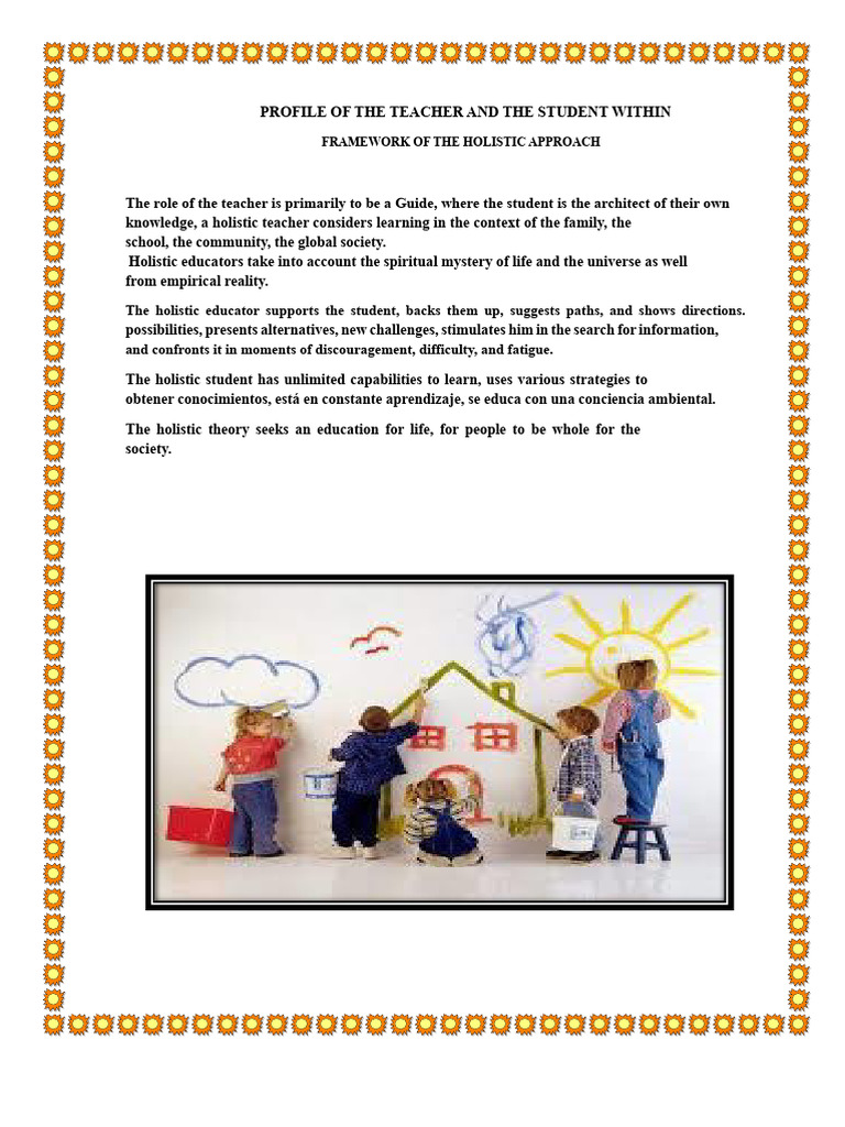 Teacher and Student Profile Within The Framework of The Holistic ...