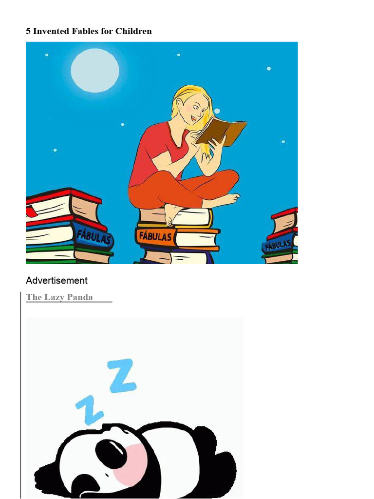 5 Invented Fables for Children | PDF | Chicken | Zoology