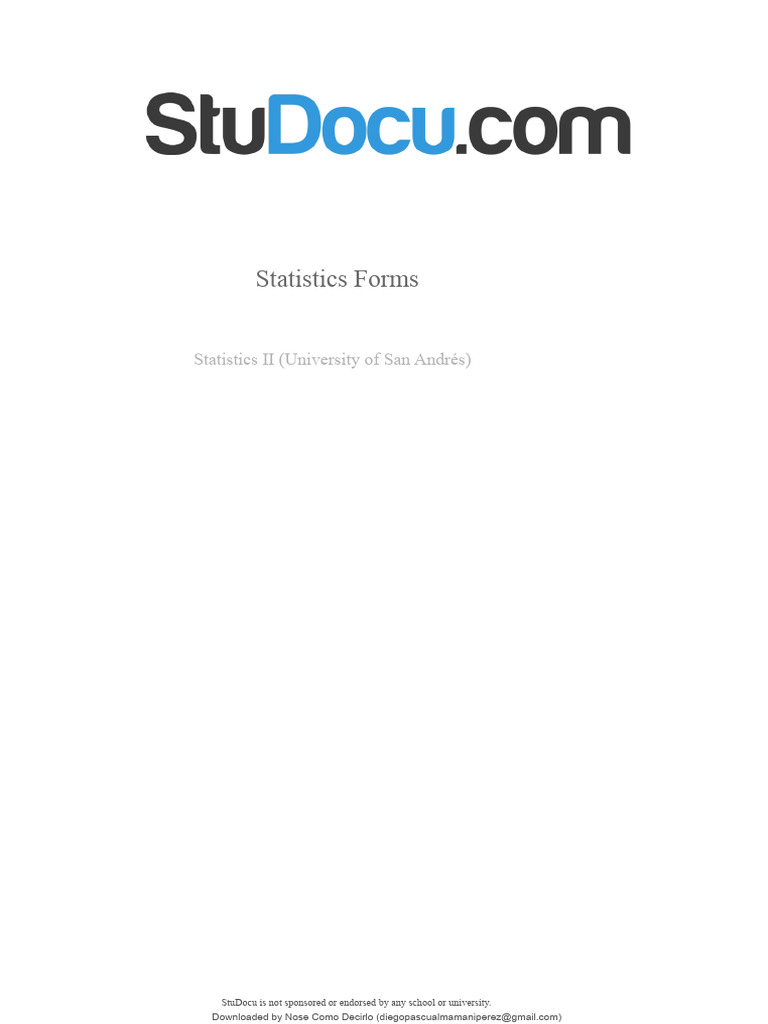 statistics forms | PDF | Mathematics | Statistical Analysis