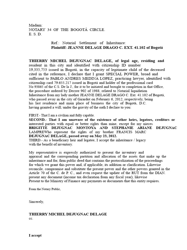 Power of Joint or Accumulated Succession - Urrego Jimenez | PDF ...