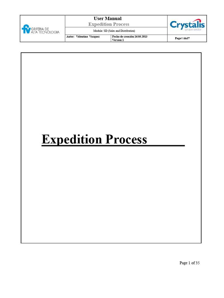 SAP SD Module Expedition Guide | PDF | Logistics | Warehouse