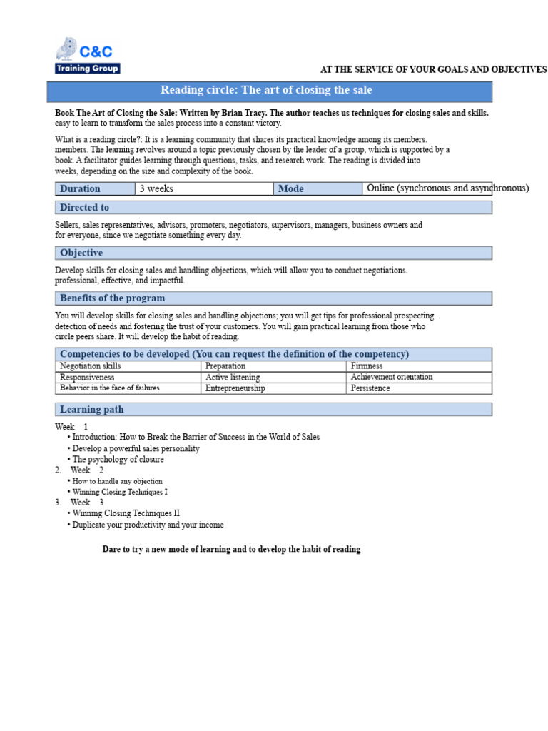 The Art of Closing The Sale | PDF