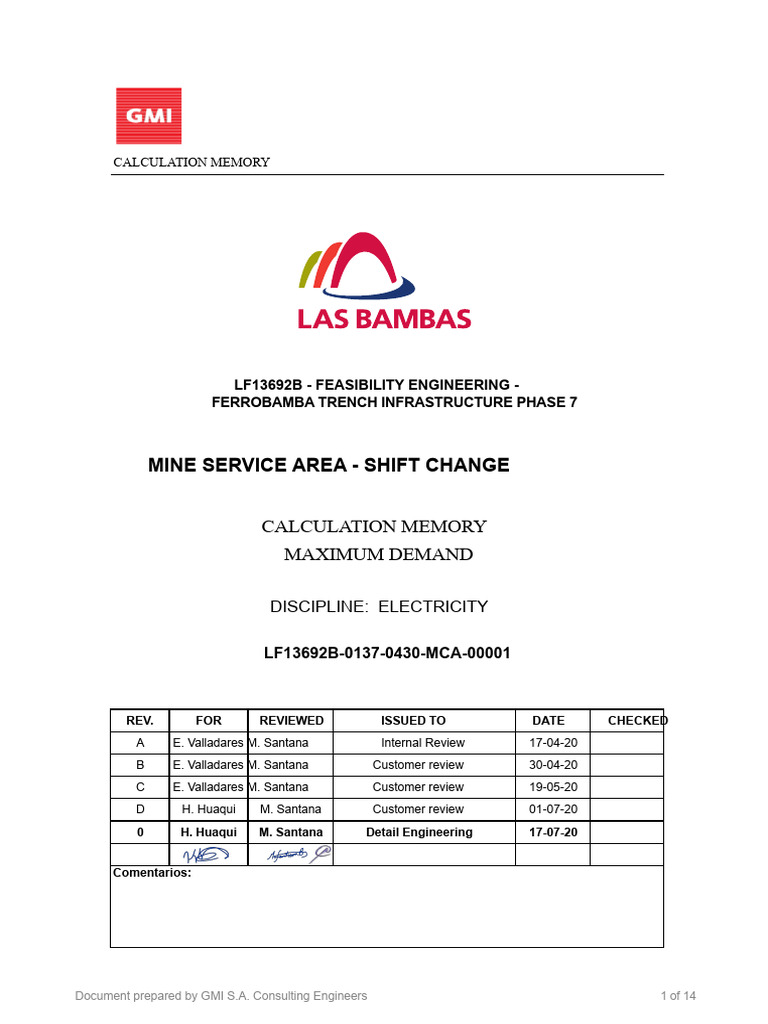 Maximum Demand Calculation for Mine Services | PDF | Electric Power ...