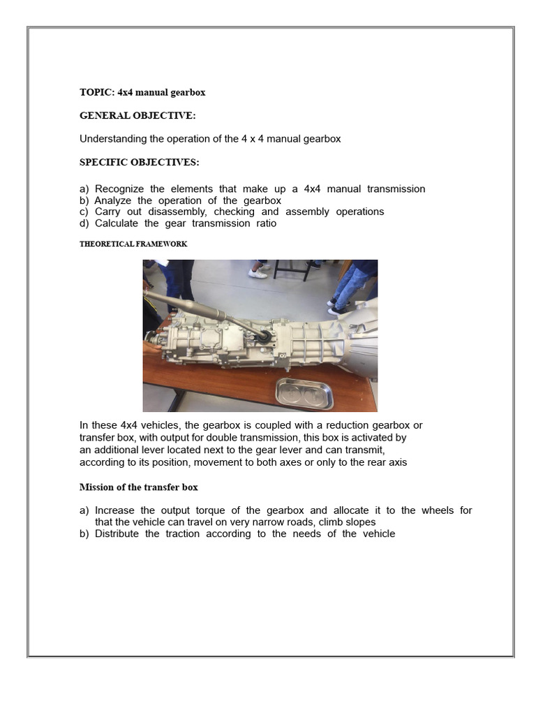 4x4 Box | PDF | Four Wheel Drive | Manual Transmission