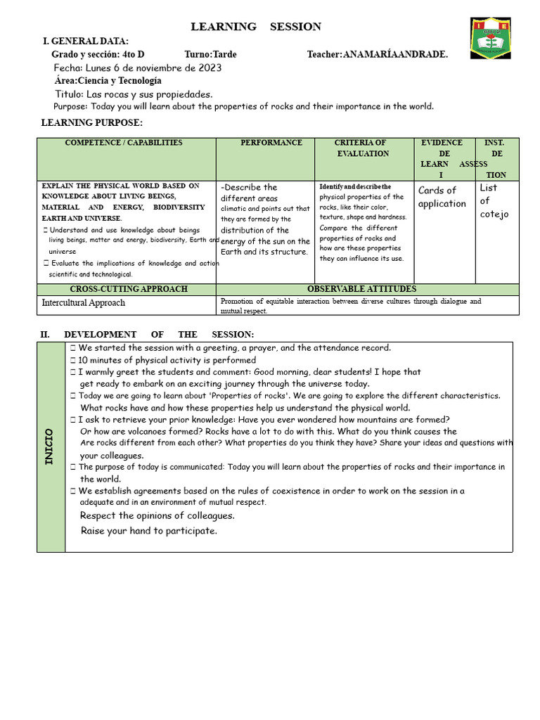 ROCKS AND THEIR PROPERTIES | PDF | Rock (Geology) | Geology