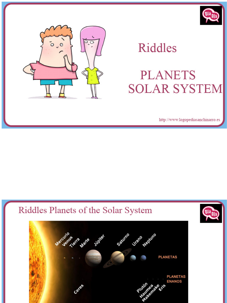 Riddles About Solar System Planets | PDF | Planets | Solar System