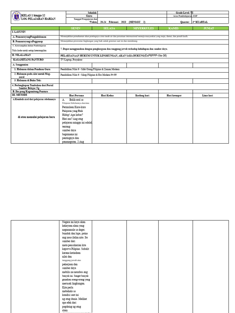 DLL_ESP 6_Q3_W2 | PDF