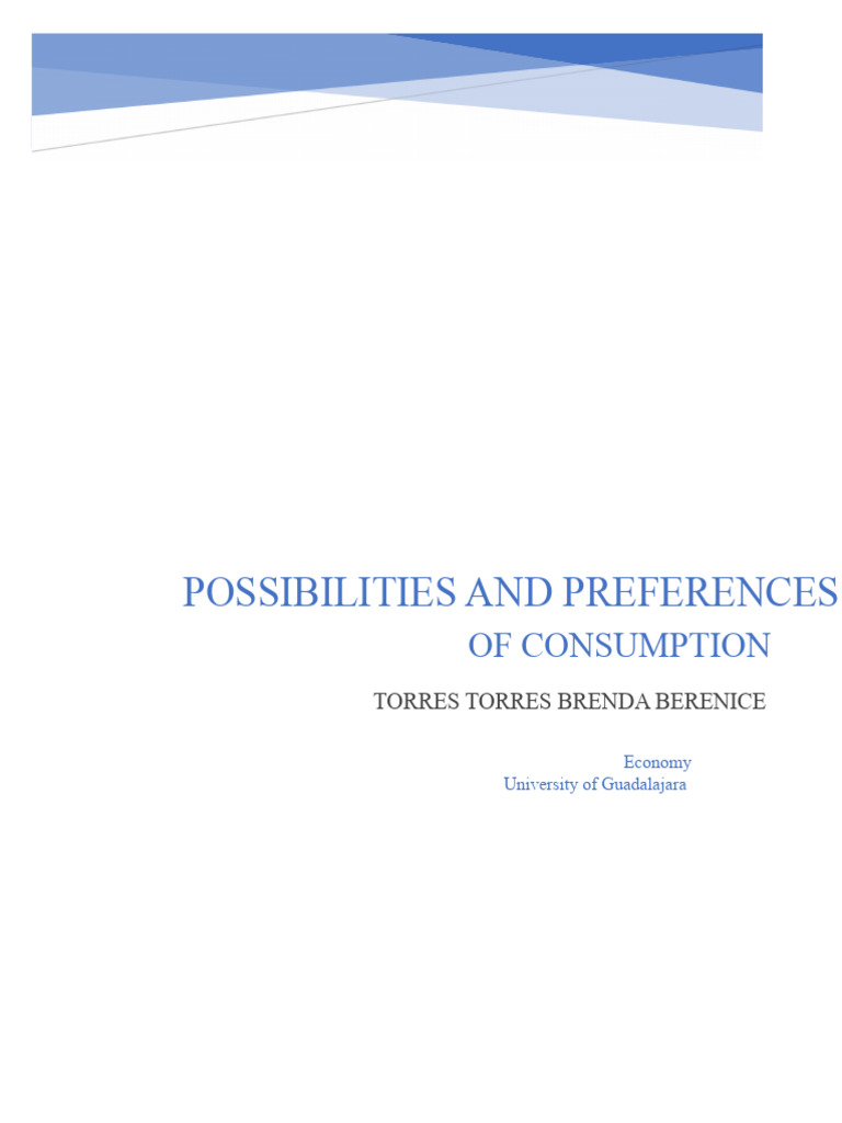 Consumption Preferences and Budget Analysis | PDF