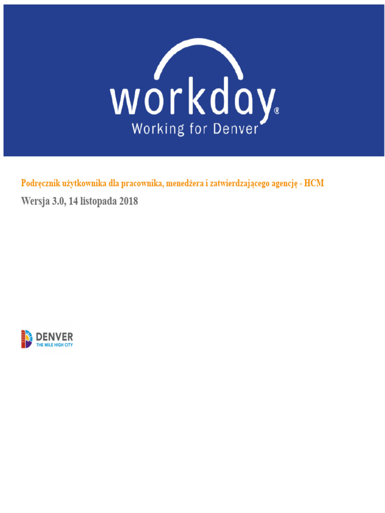 Podręcznik Użytkownika Workday HCM PDF | PDF