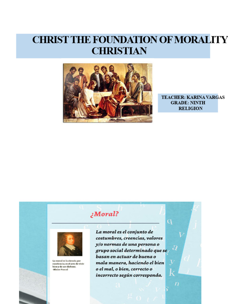 Christ, The Foundation of Christian Morality | PDF