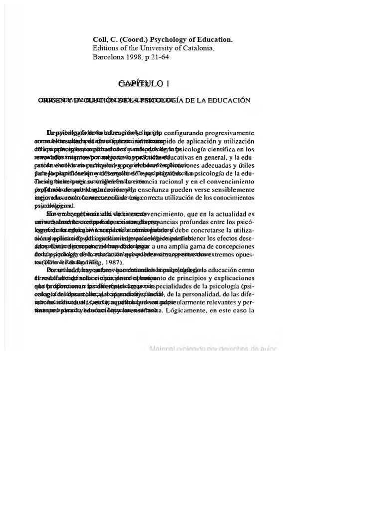 Coll (1998) - Psychology of Education | PDF | Psychology | Educational ...