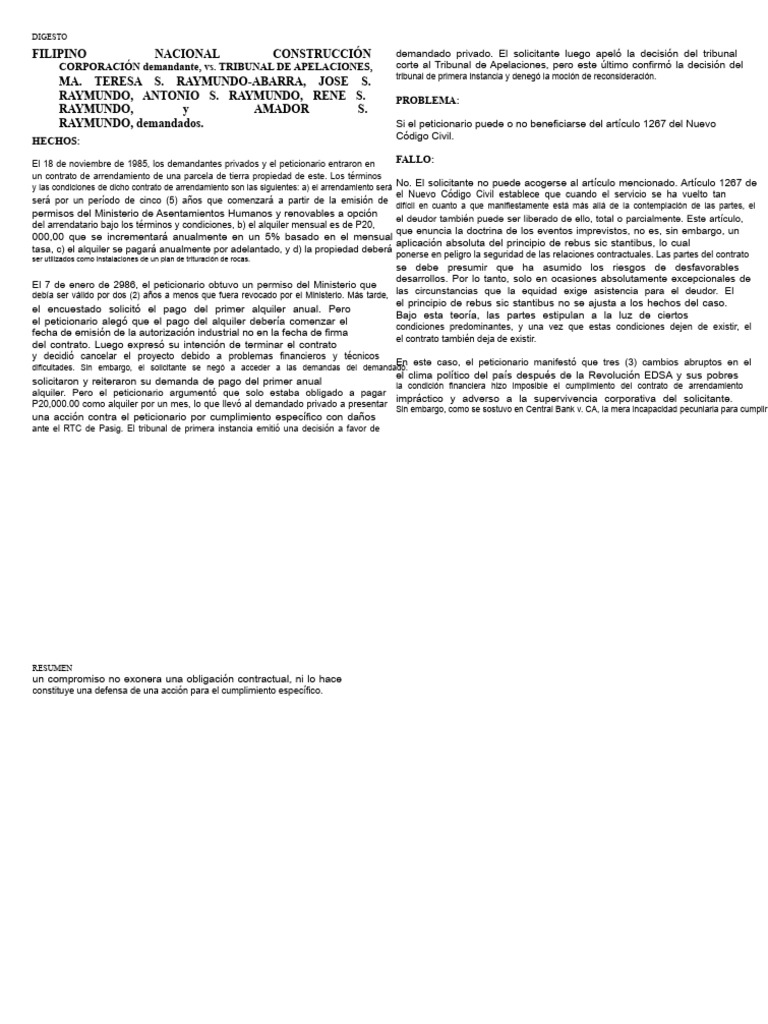 PNCC vs. CA, GR No. 116896 (RESUMEN) | PDF