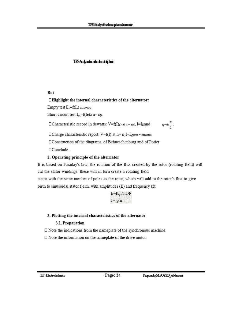 Three-Phase Alternator Study Guide | PDF | Electricity | Electrical ...