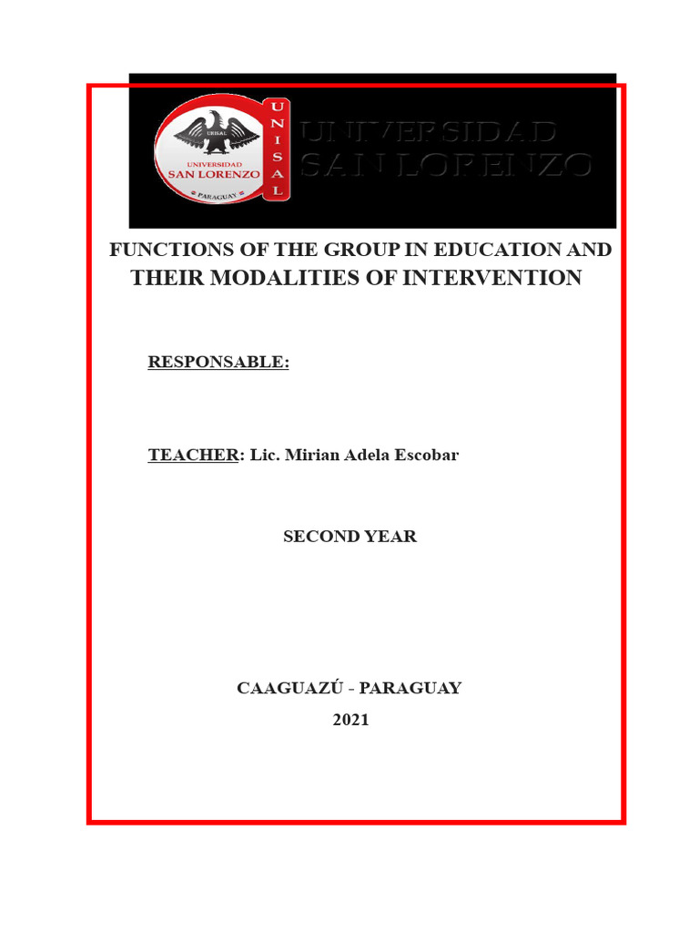 Group Functions in Education Explained | PDF | Mind | Teachers
