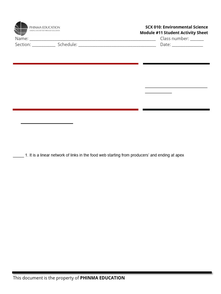 ENVI SCI SAS Day 11 | PDF | Food Web | Ecology