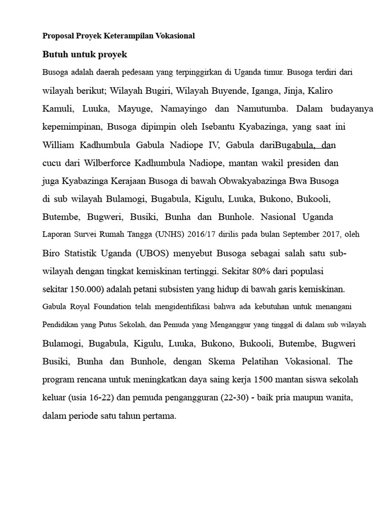 Proposal Proyek Keterampilan Vokasional | PDF