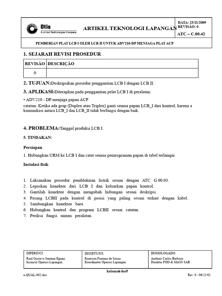 Panduan Penggantian LCB I ke LCB II | PDF