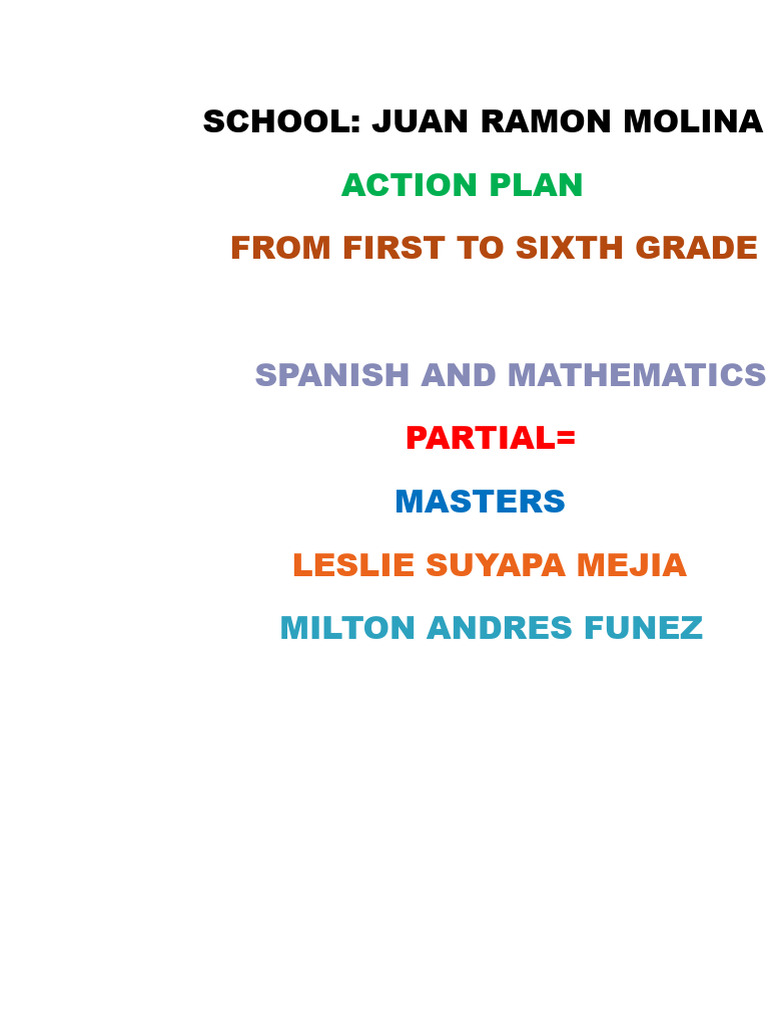 Remedial Action Plan for Grades 1-6 | PDF | Reading Comprehension ...