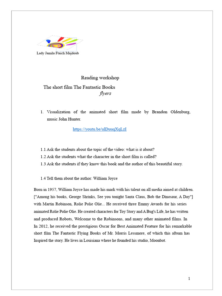The Fantastic Flying Books - Reading Workshop | PDF