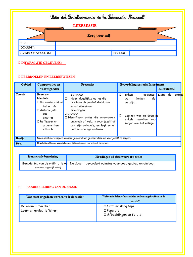 Iii - E6 S3 Sessie D2 Tutoring Zorg Voor Mijzelf | PDF