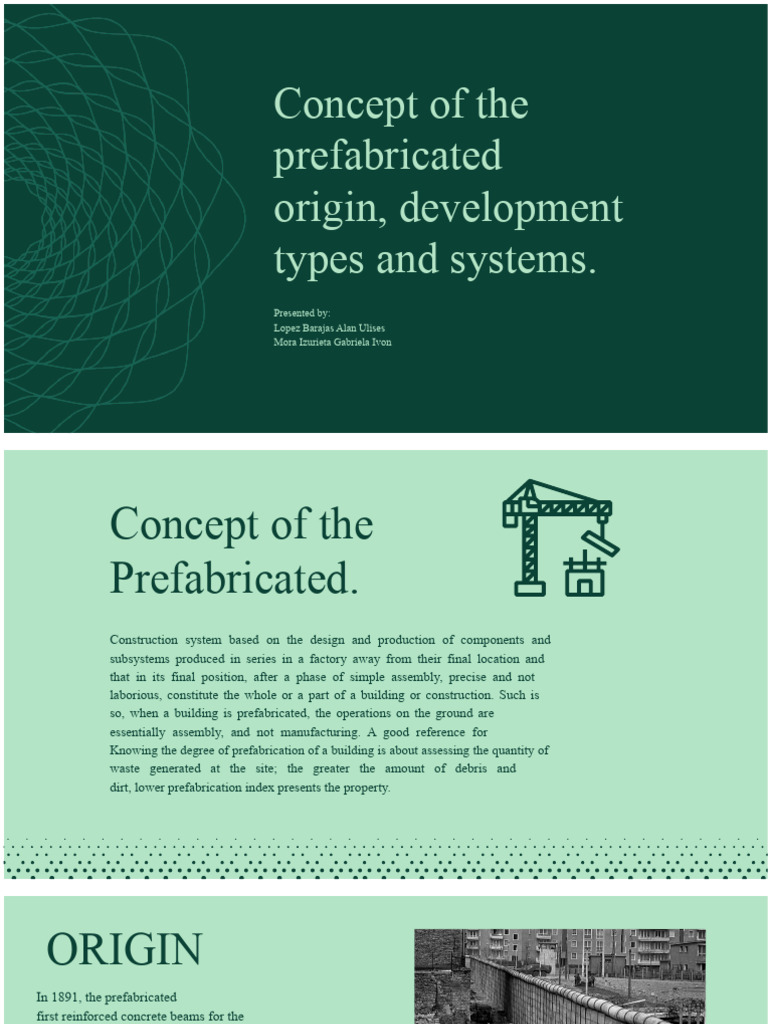 Concept and Background of Prefabricated Materials | PDF | Concrete ...