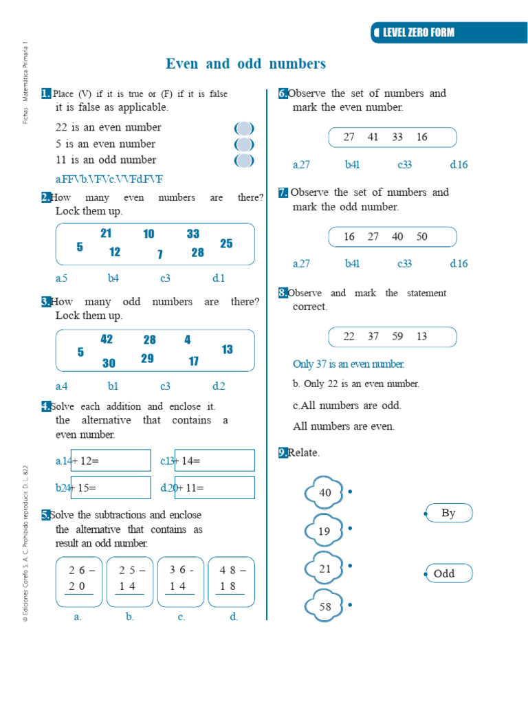 Mathematics-Even and Odd Numbers | PDF | Numbers | Chess Theory