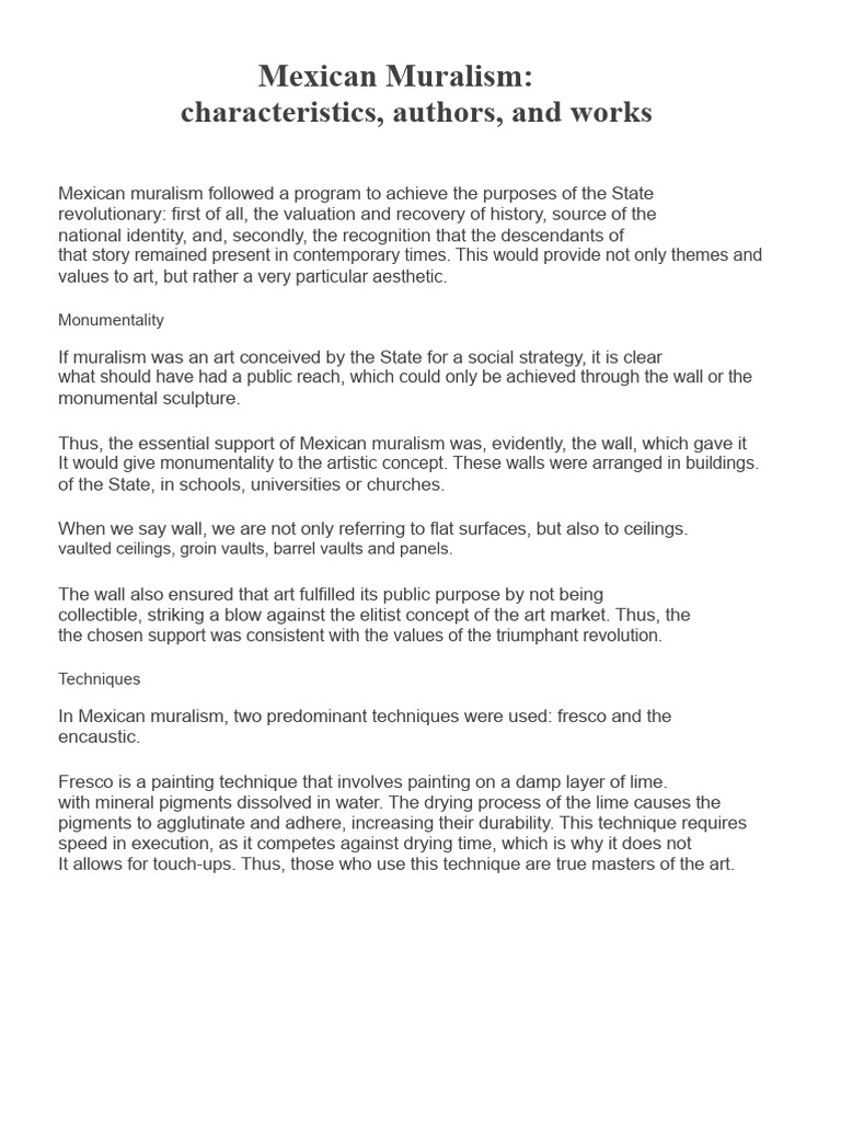 Mexican Muralism | PDF | Mexico | Paintings