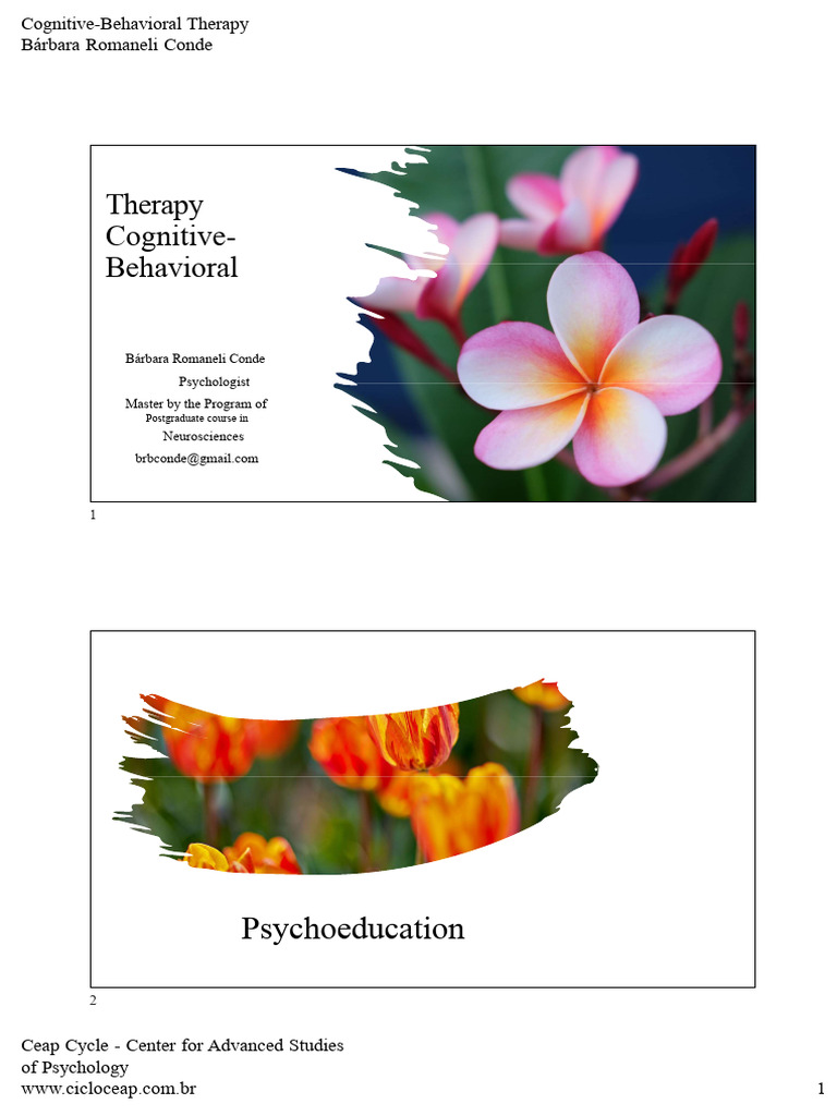 1.psychoeducation Slides | PDF | Cognitive Behavioral Therapy | Psychology