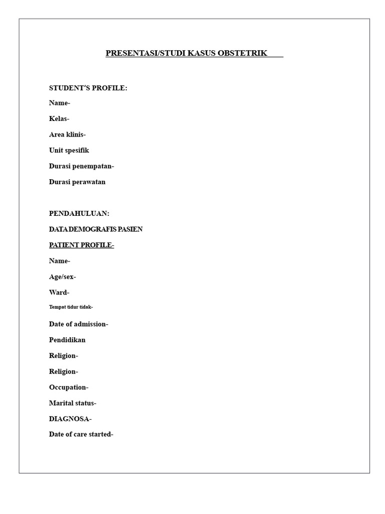 Presentasi Kasus Obg | PDF