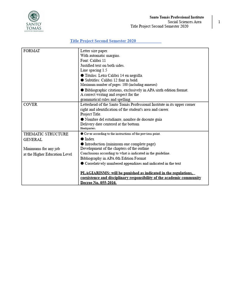 Format Project Title Second Semester 2020 Adapted Covid - JGS | PDF ...