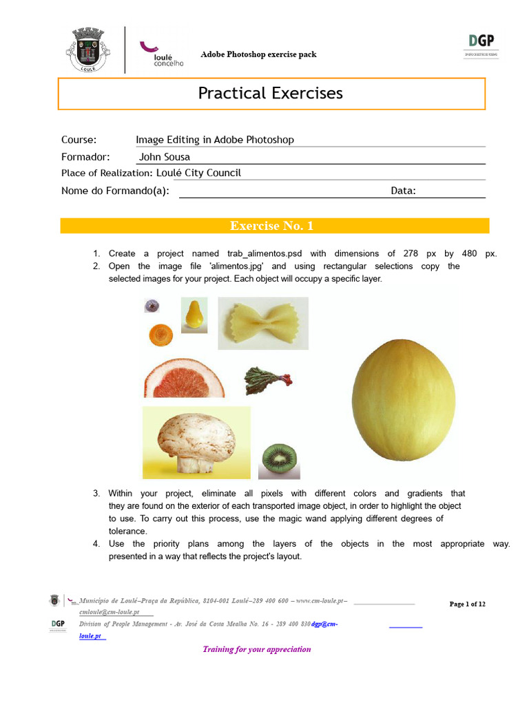 Exercise Pack - Photoshop | PDF | Adobe Photoshop | Imaging