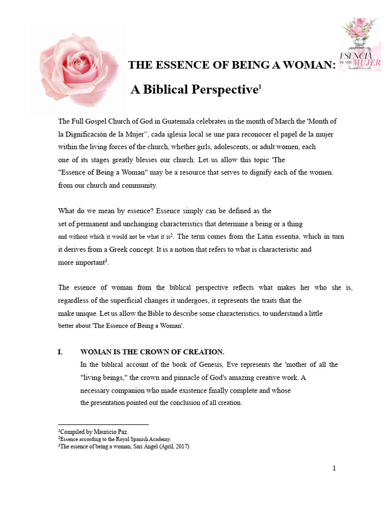 The Essence of Being A Woman According To The Bible PDF | PDF | Genesis ...