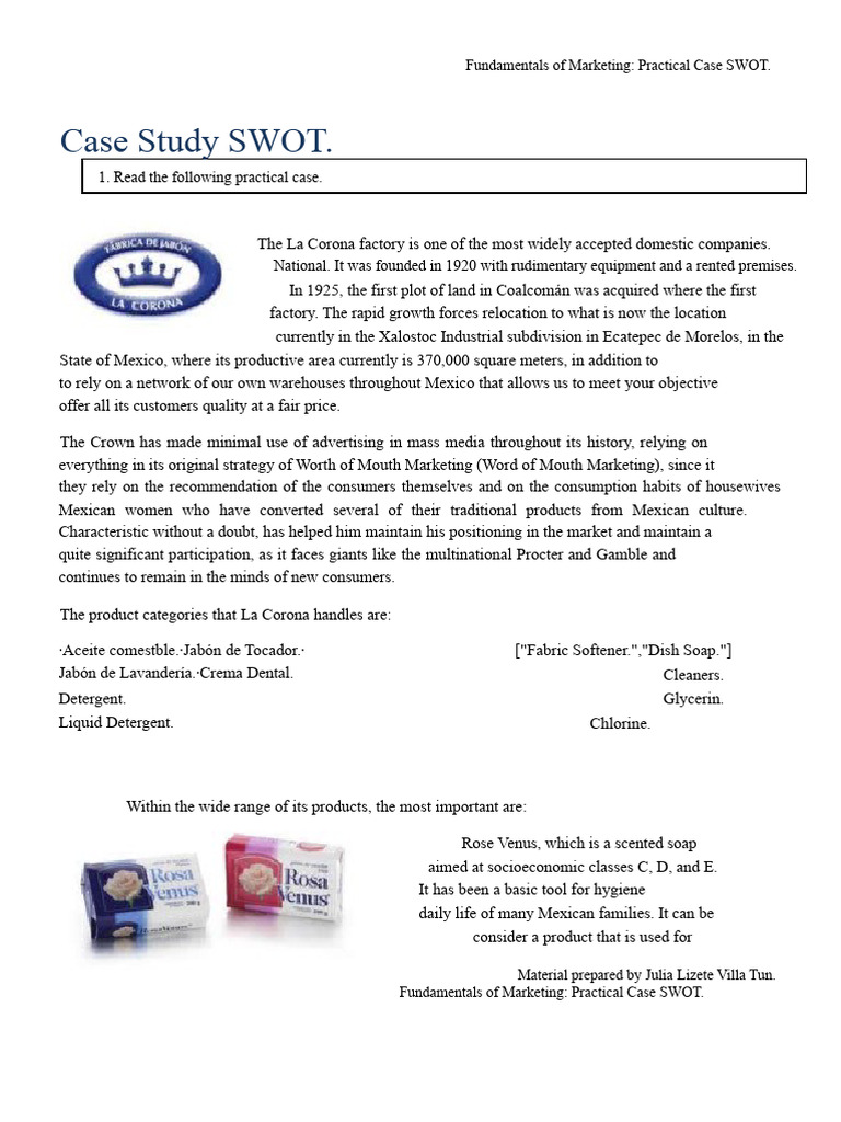 SWOT | PDF | Detergent | Cleaning
