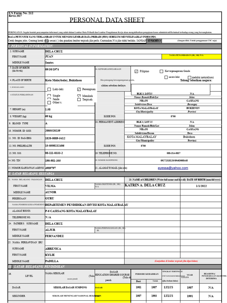 Pds Sample | PDF