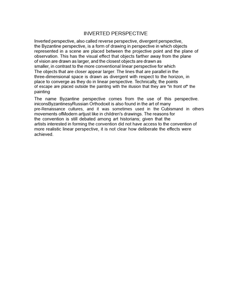 Inverted Perspective | PDF