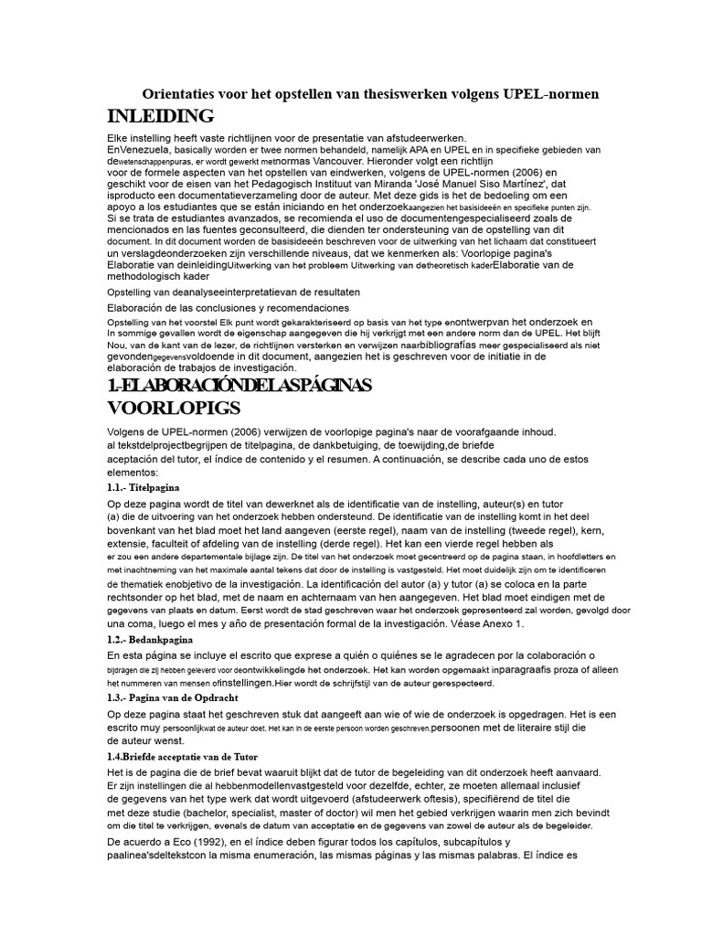 Richtlijnen Voor Het Opstellen Van Scripties Volgens UPEL-normen | PDF