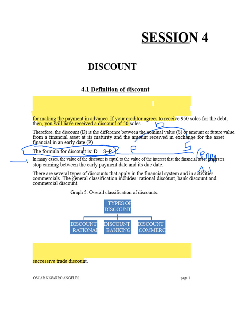 Session 4-Discount | PDF | Discounting | Present Value