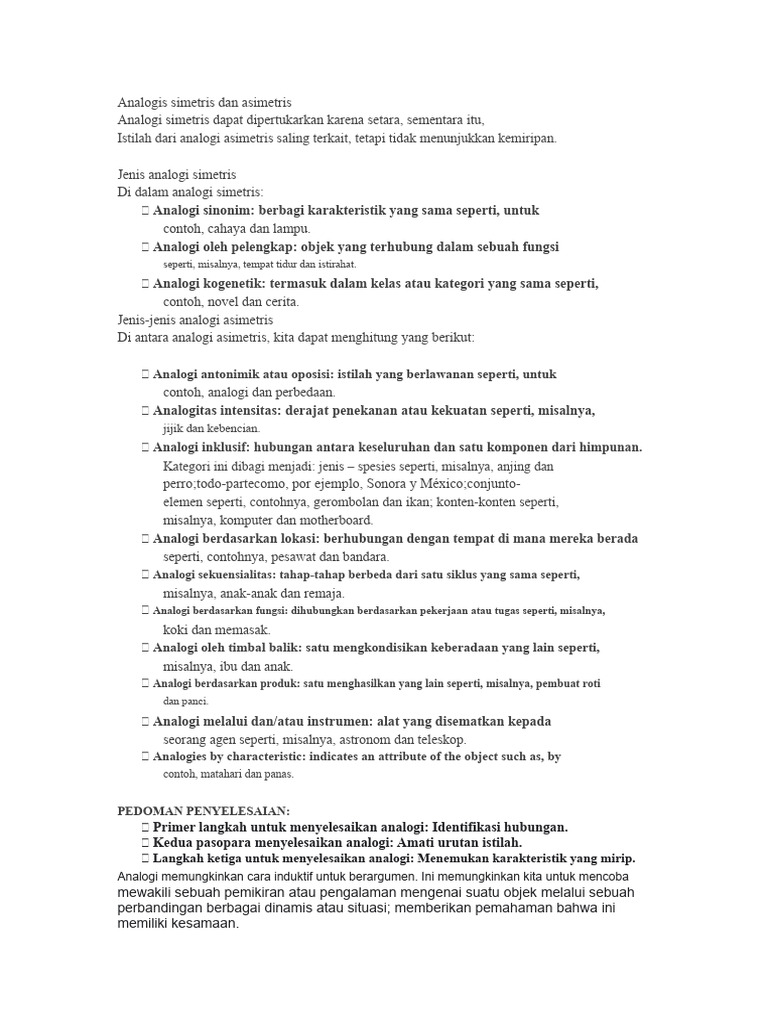 Analogi Simetris Dan Asimetris | PDF