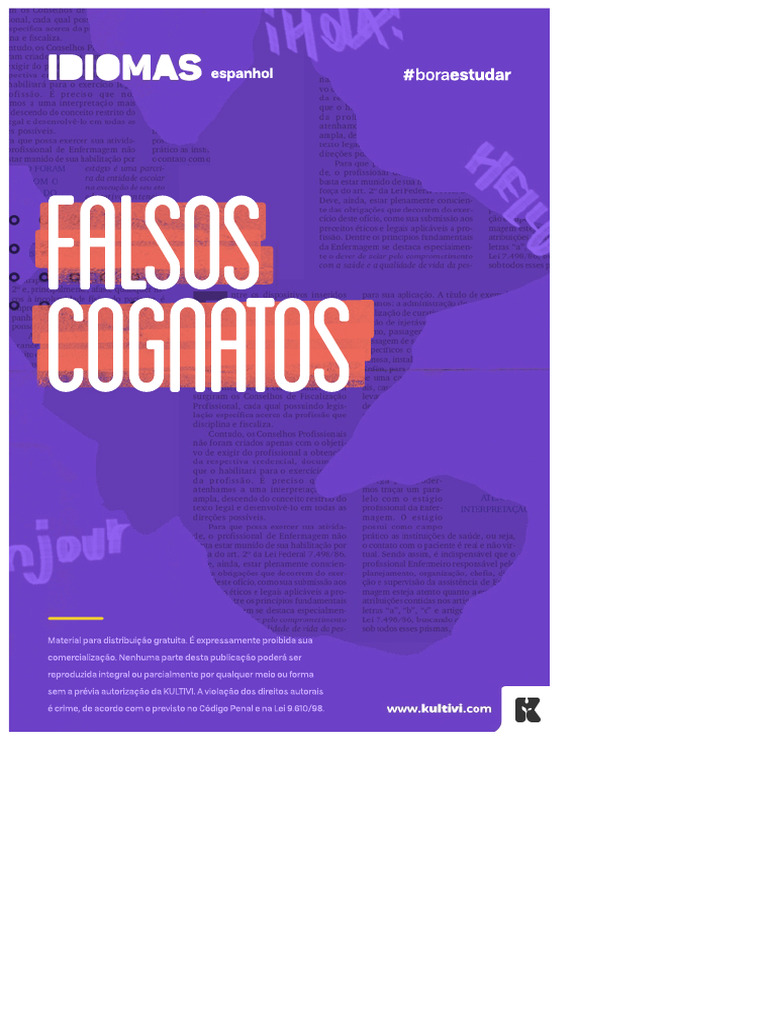 ESPANOL - Falsos Cognados | PDF | Lingüística