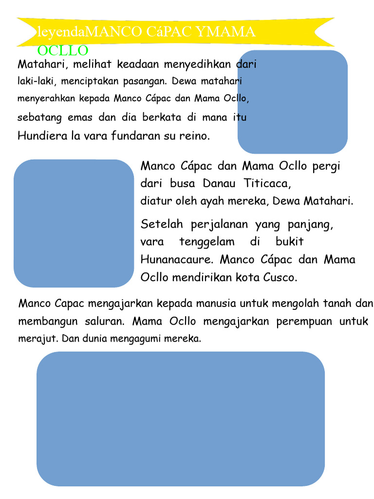 Legenda Manco Cápac dan Mama Ocllo | PDF